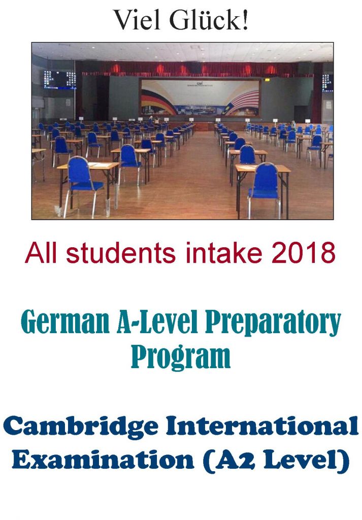 Cambridge International Examination (A2 Level) - German-Malaysian Institute