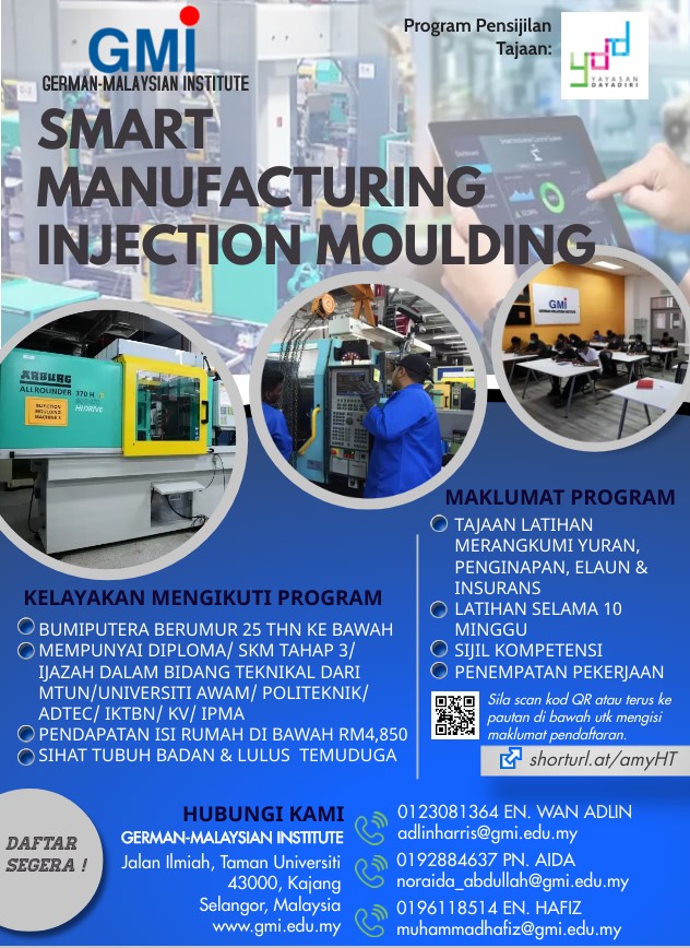 Program Pensijilan Tajaan YDD - Smart Manufacturing Injection Moulding - German-Malaysian Institute
