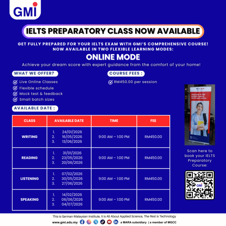 IELTS Preparatory Course - German-Malaysian Institute